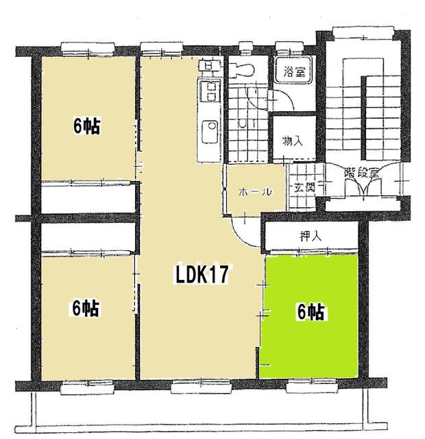 【ハトマークサイト】北海道札幌市西区二十四軒一条6丁目の ラポール二十四軒302 3LDK 中古マンション