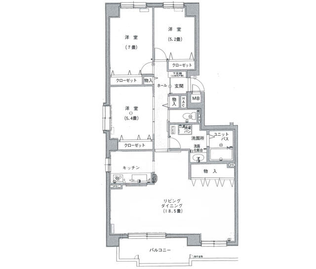 【ハトマークサイト】北海道札幌市東区伏古二条3丁目の ロイヤルシャトー伏古公園 401 3LDK マンション