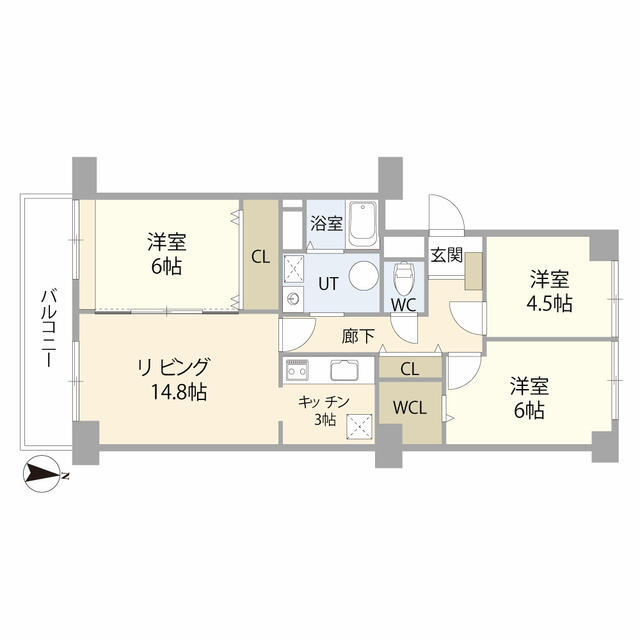 【ハトマークサイト】北海道札幌市南区南三十二条西9丁目の 南32条グランドハイツ 308 3LDK 中古マンション