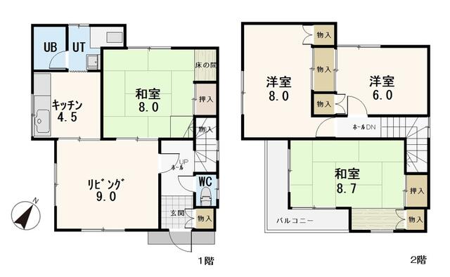 【ハトマークサイト】北海道札幌市西区西野七条8丁目の 4LDK 貸家