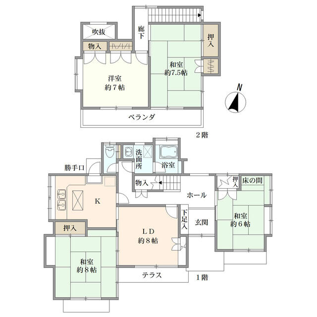 【ハトマークサイト】宮城県仙台市宮城野区鶴ケ谷北1丁目の 4LDK 中古一戸建