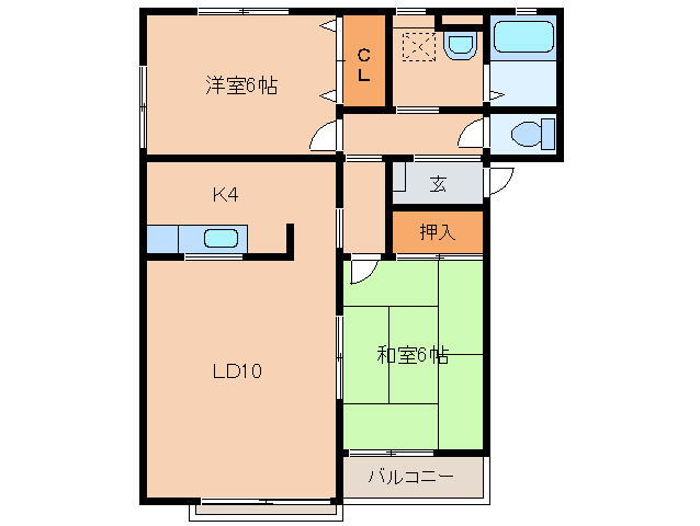 【ハトマークサイト】宮城県岩沼市桜4丁目の シャンドフルールC棟 102 2LDK アパート