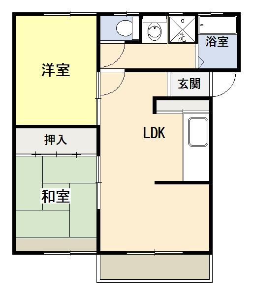 【8100.jp(ハトマル.ジェイピー)】宮城県塩竈市西玉川町の ラポール西玉川B 201 2LDK アパート