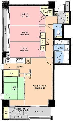 【ハトマークサイト】秋田県秋田市中通3丁目の ヴァンベール中通701号 4LDK 中古マンション