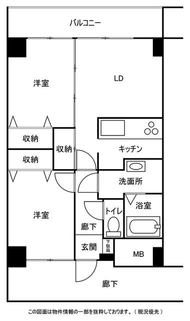 【ハトマークサイト】秋田県秋田市南通亀の町の アルセレッソ南通302 2LDK マンション