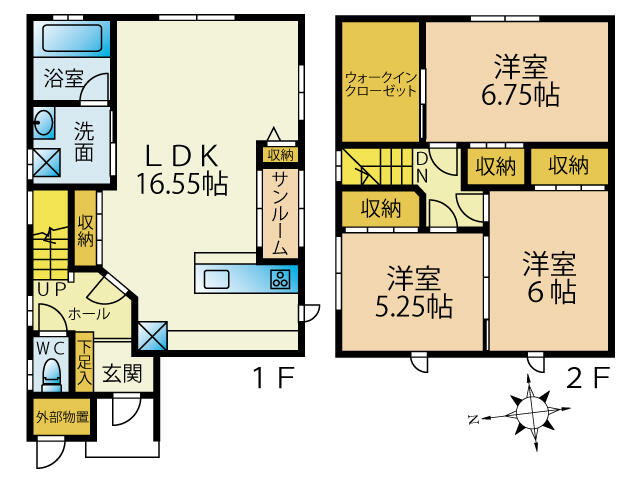 【ハトマークサイト】秋田県大仙市花館字東石田の 新築建売住宅大仙市花館字東石田No3花館小学校区のオール電化 3LDK 新築一戸建