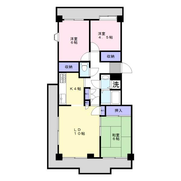 【ハトマークサイト】栃木県宇都宮市桜1丁目の グランデージュ桜805 3LDK マンション