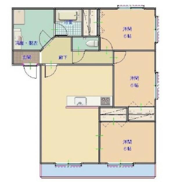 【ハトマークサイト】群馬県前橋市龍蔵寺町の ラ・ファミリア202 3LDK 店舗事務所