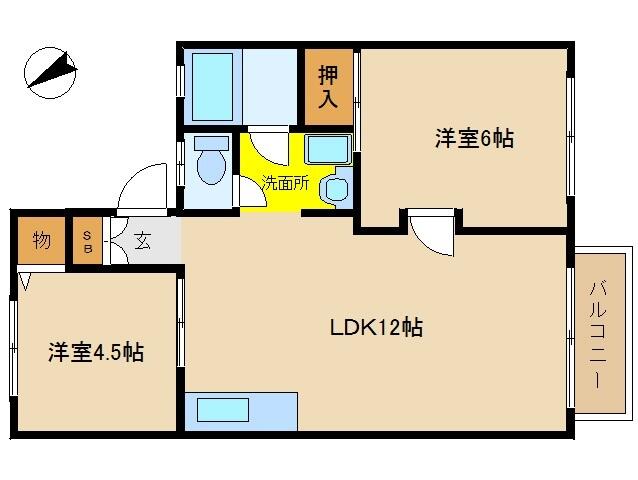 【ハトマークサイト】埼玉県越谷市大沢4丁目の 岡井コーポ101 2LDK アパート