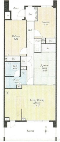 【ハトマークサイト山梨】埼玉県桶川市泉2丁目の ビューアラプレ 406 3LDK 中古マンション