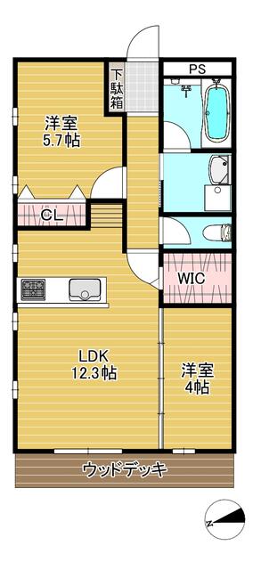 【ハトマークサイト】埼玉県川口市大字里の GARDEN 川口里 101 2LDK アパート