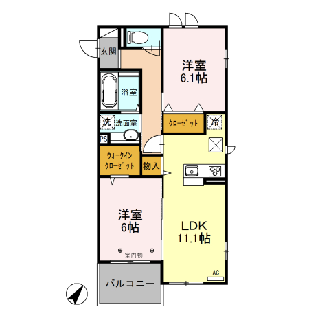 【ハトマークサイト】埼玉県朝霞市浜崎3丁目の シェルト105 2LDK アパート