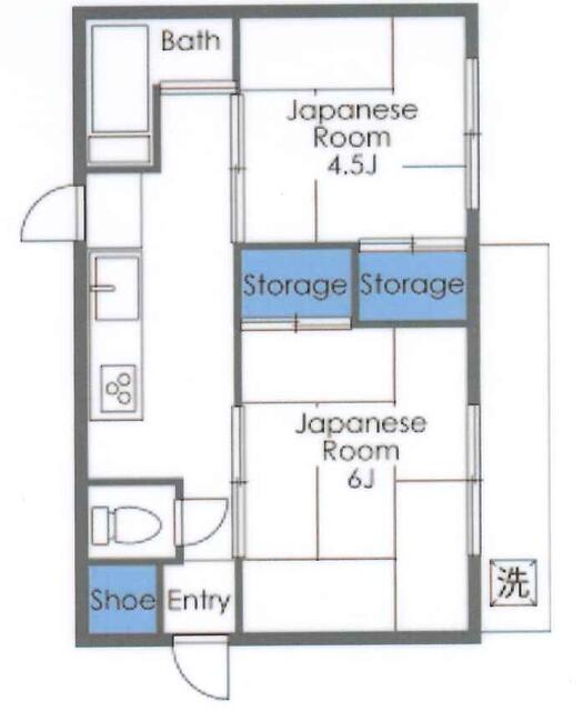 【ハトマークサイト】埼玉県東松山市日吉町の 2DK 貸家