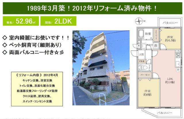 【ハトマークサイト】東京都足立区足立2丁目の 2LDK マンション
