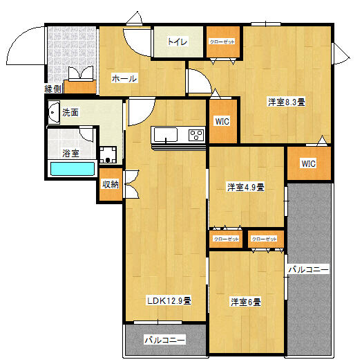 【ハトマークサイト】千葉県松戸市本町の 松戸本町メゾン203 3LDK マンション