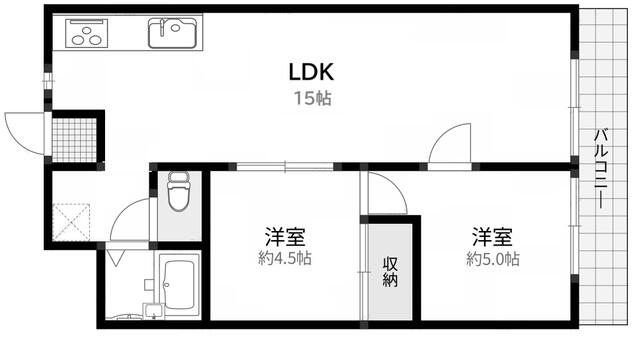 【ハトマークサイト】千葉県松戸市小根本の 小根本コンド207 2LDK マンション