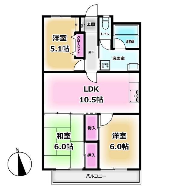 【ハトマークサイト】千葉県四街道市大日の SKマンションB棟305 3LDK マンション
