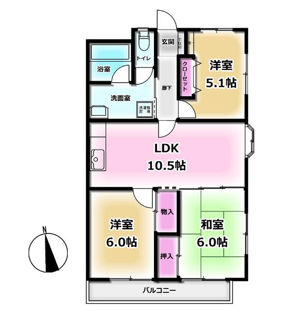 【ハトマークサイト】千葉県四街道市大日の SKマンションC棟304 3LDK マンション