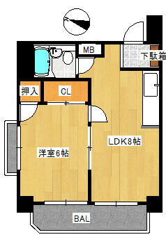 【ハトマークサイト富山】東京都江東区森下3丁目の サニー・サイドコーポ 201 1LDK マンション
