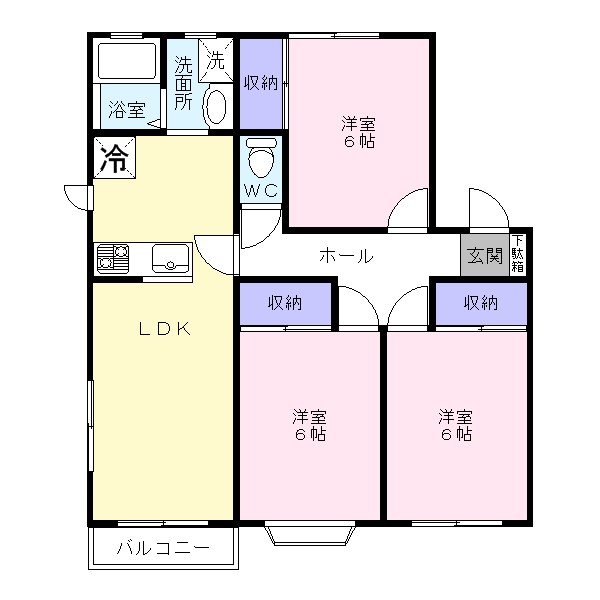 【ハトマークサイト】千葉県市原市山田橋1丁目の タウン国分寺台C棟201 3LDK アパート