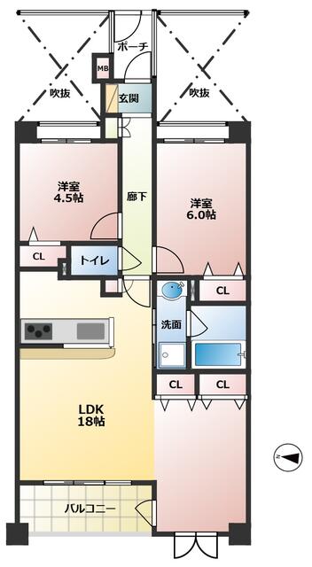 【ハトマークサイト】神奈川県横浜市南区浦舟町5丁目の グランシティサウスレジデンス 2LDK 中古マンション