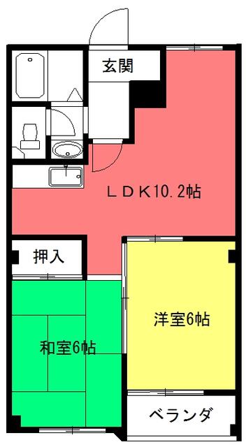 【ハトマークサイト】東京都足立区保木間5丁目の ハイツアップル203号室 2LDK マンション