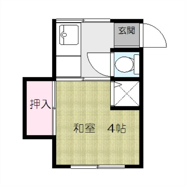 【8100.jp(ハトマル.ジェイピー)】東京都墨田区吾妻橋1丁目の 神田荘 101 1K アパート