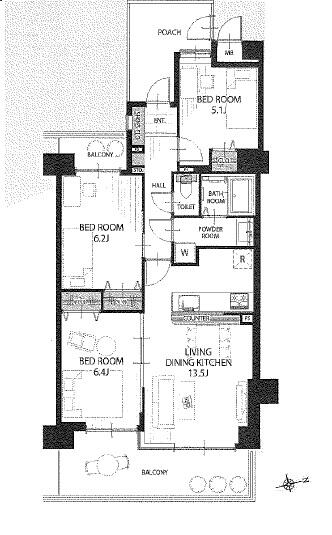 【ハトマークサイト】東京都東久留米市八幡町1丁目の インペリアル東久留米D棟 903 3LDK 中古マンション