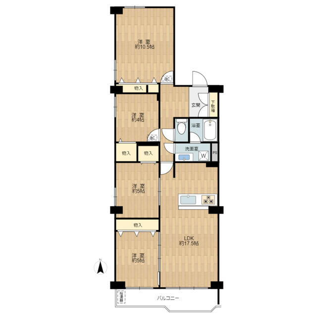 【ハトマークサイト】東京都足立区大谷田2丁目の ボナハイツ中川 301 4LDK 中古マンション