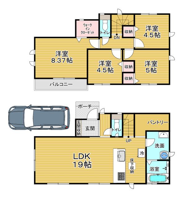 【ハトマークサイト】東京都中野区鷺宮6丁目の 中野区鷺宮4期2号棟 4LDK 新築一戸建