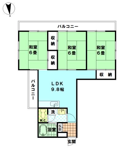 【ハトマークサイト】東京都板橋区徳丸5丁目の メゾンド石川台201 3LDK アパート