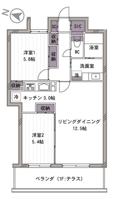【ハトマークサイト】東京都世田谷区駒沢1丁目の ヴァンベール駒沢202 2LDK マンション