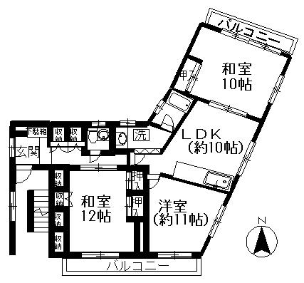 【ハトマークサイト】東京都大田区北馬込2丁目の メゾン北馬込201 3LDK マンション