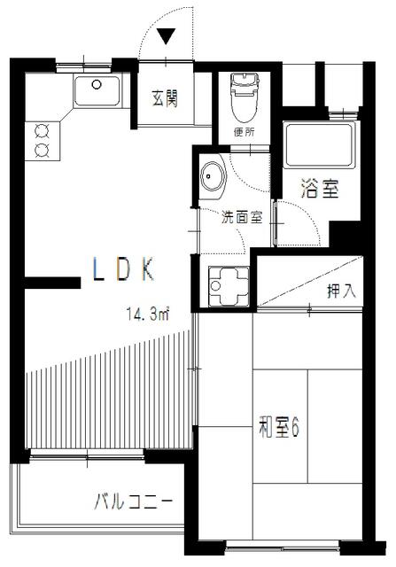 【ハトマークサイト】東京都板橋区赤塚2丁目の むさしコーポ 301 1LDK マンション
