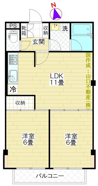 【ハトマークサイト】東京都日野市旭が丘6丁目の ドエル旭が丘302 2LDK マンション