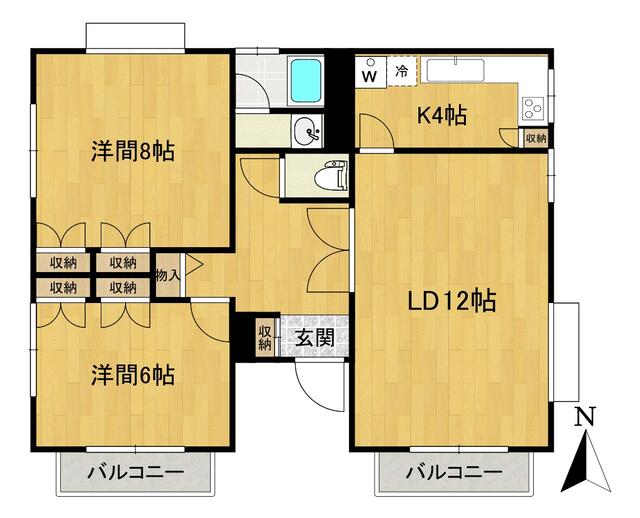 【ハトマークサイト】東京都中野区丸山2丁目の メゾンドフリハタ301 2LDK マンション