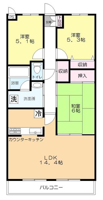 【ハトマークサイト】東京都東村山市秋津町3丁目の アスティーココ 203 3LDK マンション