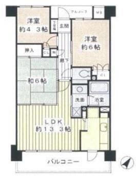 【ハトマークサイト】神奈川県横浜市鶴見区市場下町の ナイスアーバン横濱鶴見フォルシオン304 3LDK 中古マンション