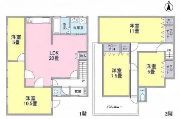 【ハトマークサイト】東京都北区堀船4丁目の 北区堀船中古戸建 5LDK 貸家