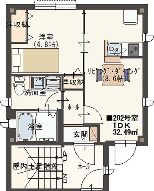 【ハトマークサイト】東京都大田区矢口2丁目の エヴァーグリーン多摩川202 1LDK マンション