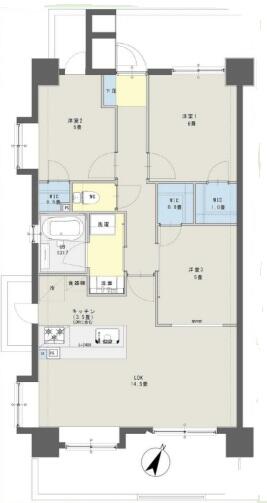 【ハトマークサイト】東京都板橋区小茂根2丁目の ダイアパレス小竹向原304 3LDK 中古マンション