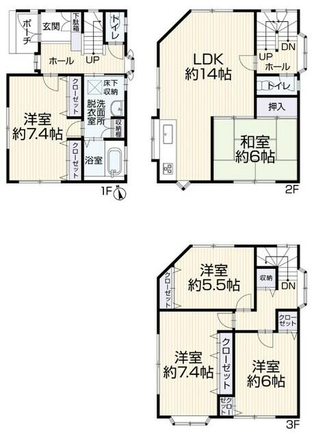 【ハトマークサイト】東京都足立区中川1丁目の 足立区中川1丁目 5LDK 中古一戸建