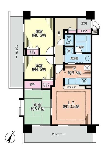 【ハトマークサイト】東京都稲城市東長沼の デ・リード稲城ステーションアリーナ8階 3LDK 中古マンション