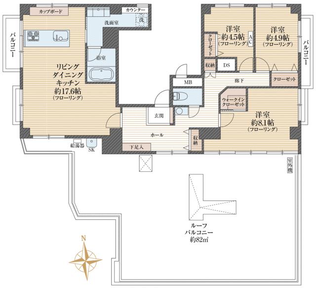【ハトマークサイト】東京都練馬区中村北1丁目の 3LDK 中古マンション