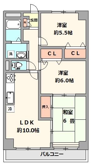 【ハトマークサイト】埼玉県川口市北原台2丁目の グランドメルシー北原台2F部分 3LDK マンション