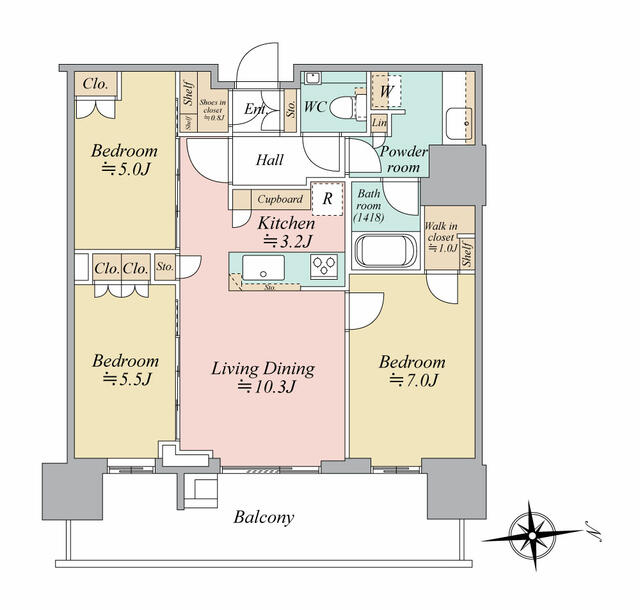【ハトマークサイト】東京都中央区晴海5丁目の HARUMIFLAGSUNVILLAGESKYDUOT棟 3LDK 新築マンション