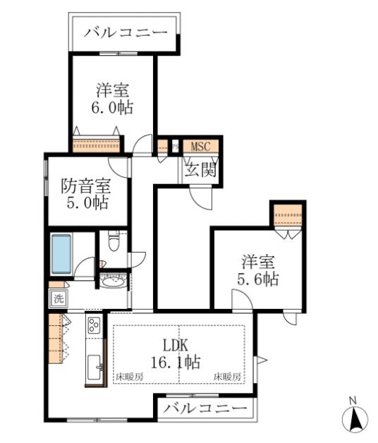 【ハトマークサイト】東京都品川区西品川3丁目の （仮称）西品川3丁目メゾン301 3LDK マンション