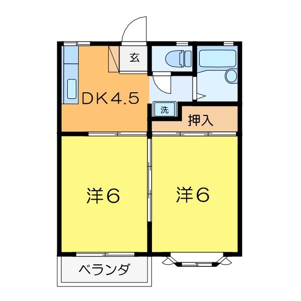 【ハトマークサイト】神奈川県横浜市港南区日野4丁目の メゾンドアライC202 2DK アパート