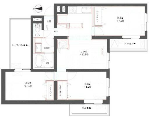 【ハトマークサイト】神奈川県横浜市港北区鳥山町の ライオンズマンション小机第2 3LDK 中古マンション