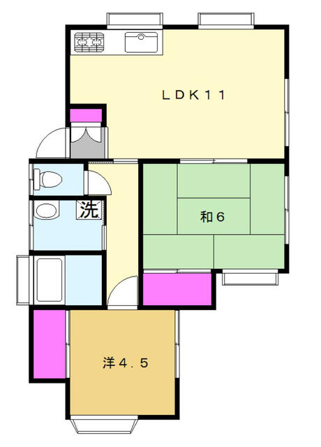 【ハトマークサイト】神奈川県大和市上和田の 小川アパート 101 2LDK アパート